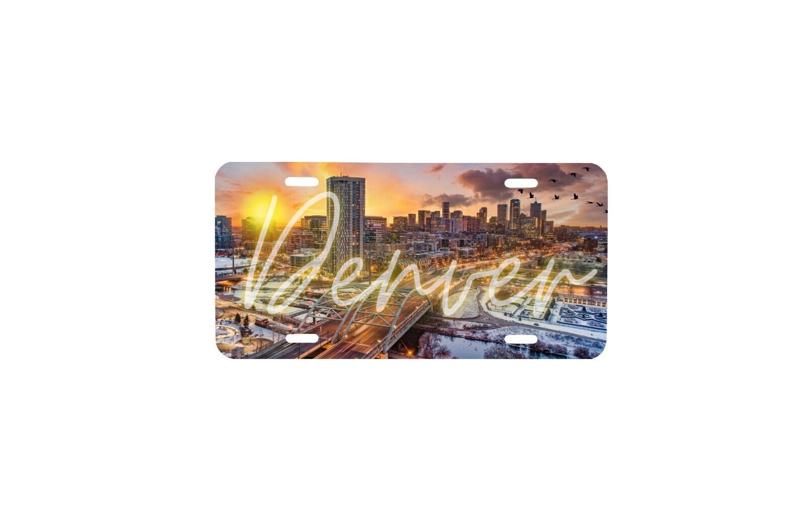 Denver Skyline License Plate Skyline Novelty Plate Colorado Vanity ...