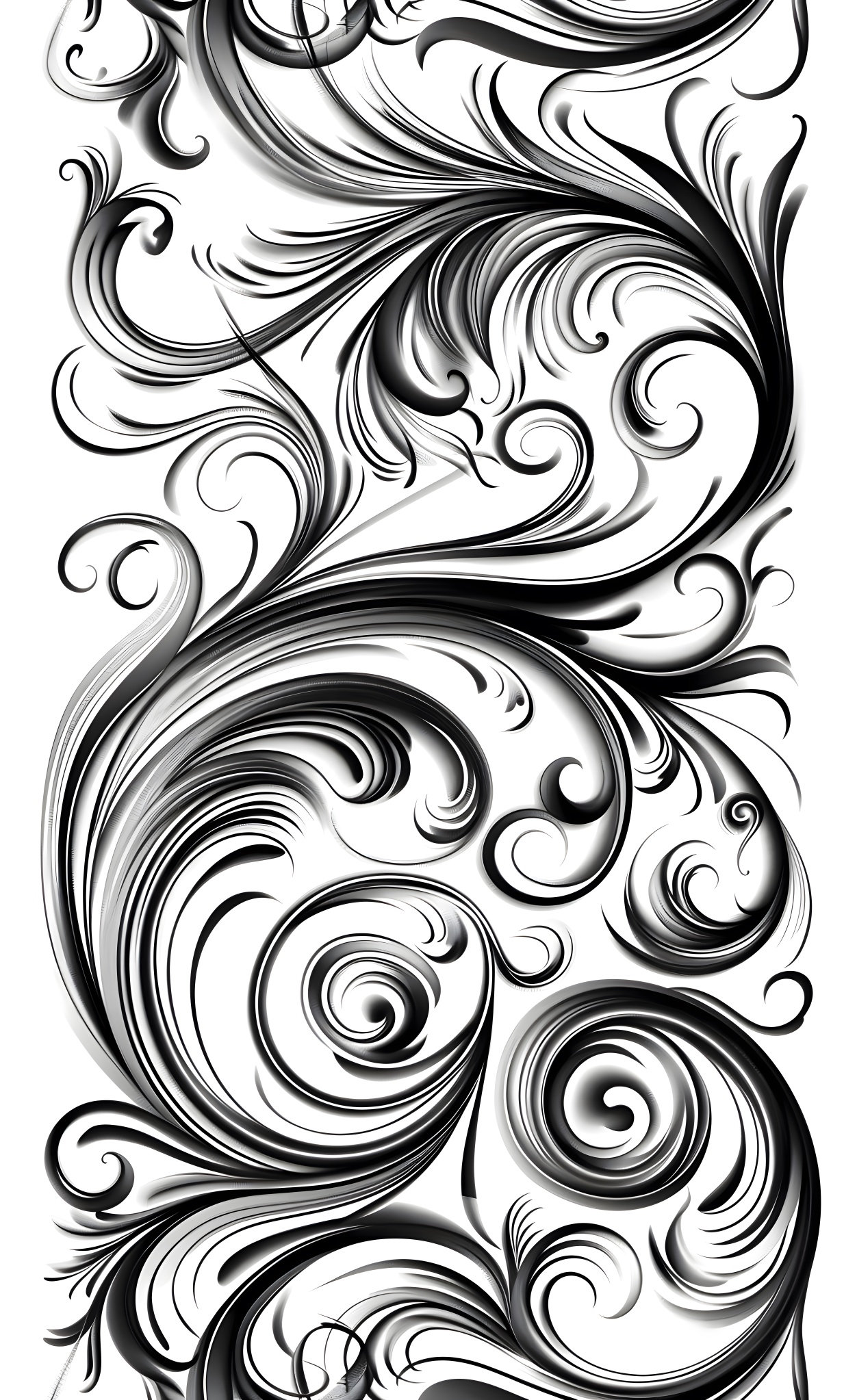 Abstract Swirl Art Print | Black and White Intricate Design | Optical ...