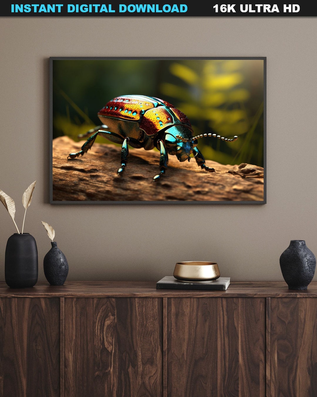 Autumn Season Bug Art | Vibrant Beetle Illustration | Nature-inspired ...