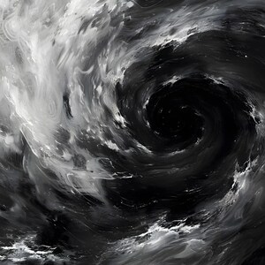 Abstract Landscape Digital Art Mysterious Storm Vortex Expressive Brush ...