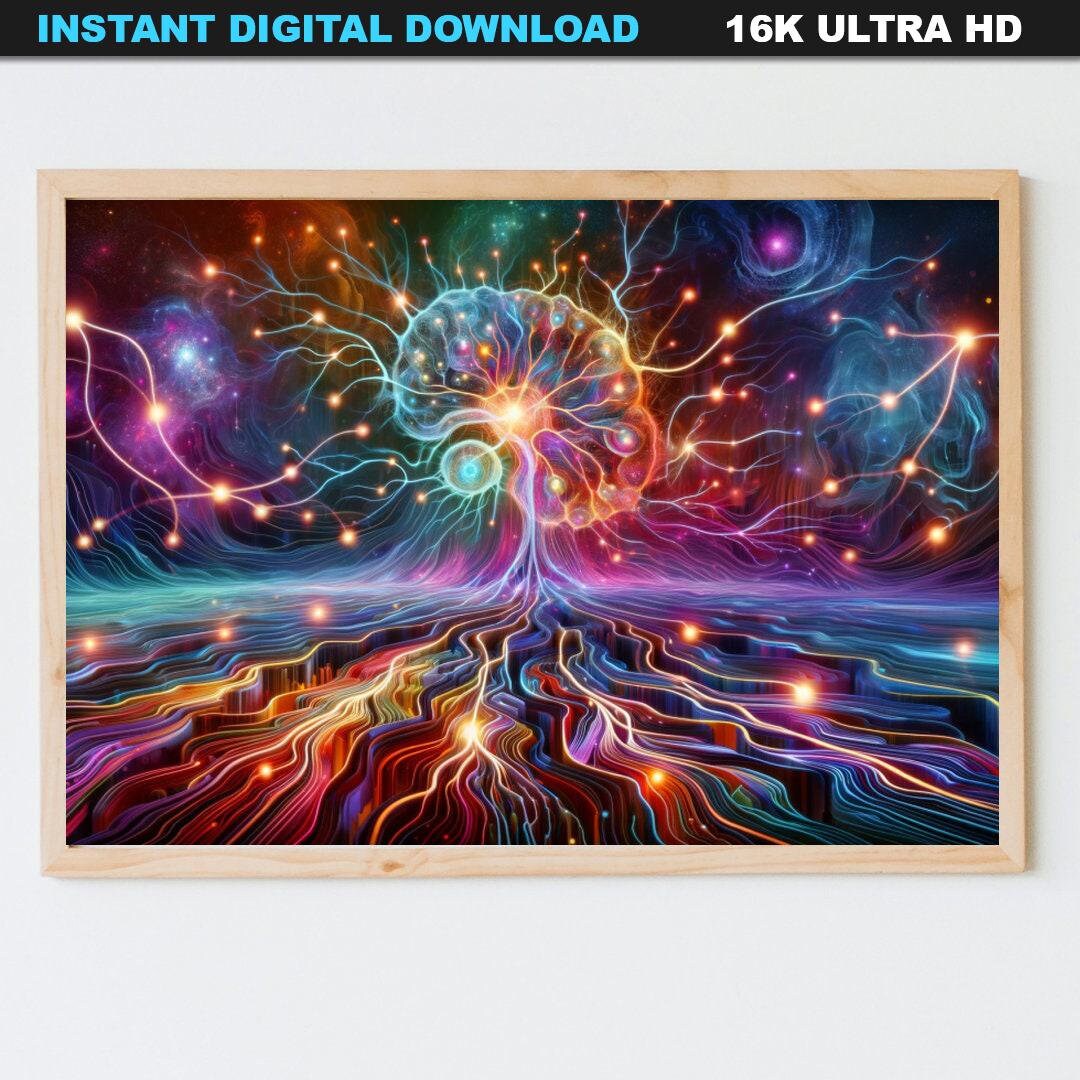 Neurodiversity Art | Psychedelic Brain Waves | Digital Download ...