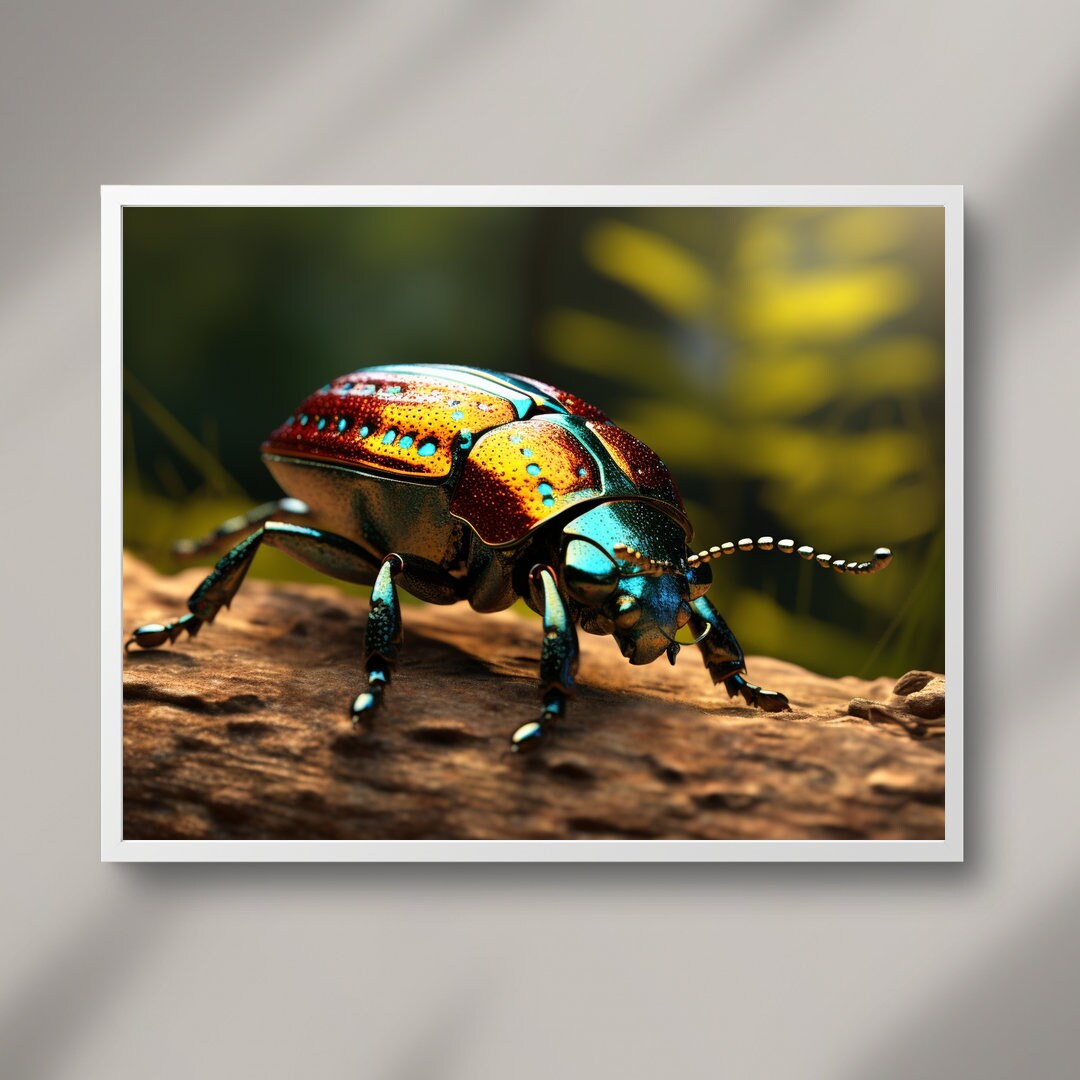 Autumn Season Bug Art Vibrant Beetle Illustration Nature-inspired ...