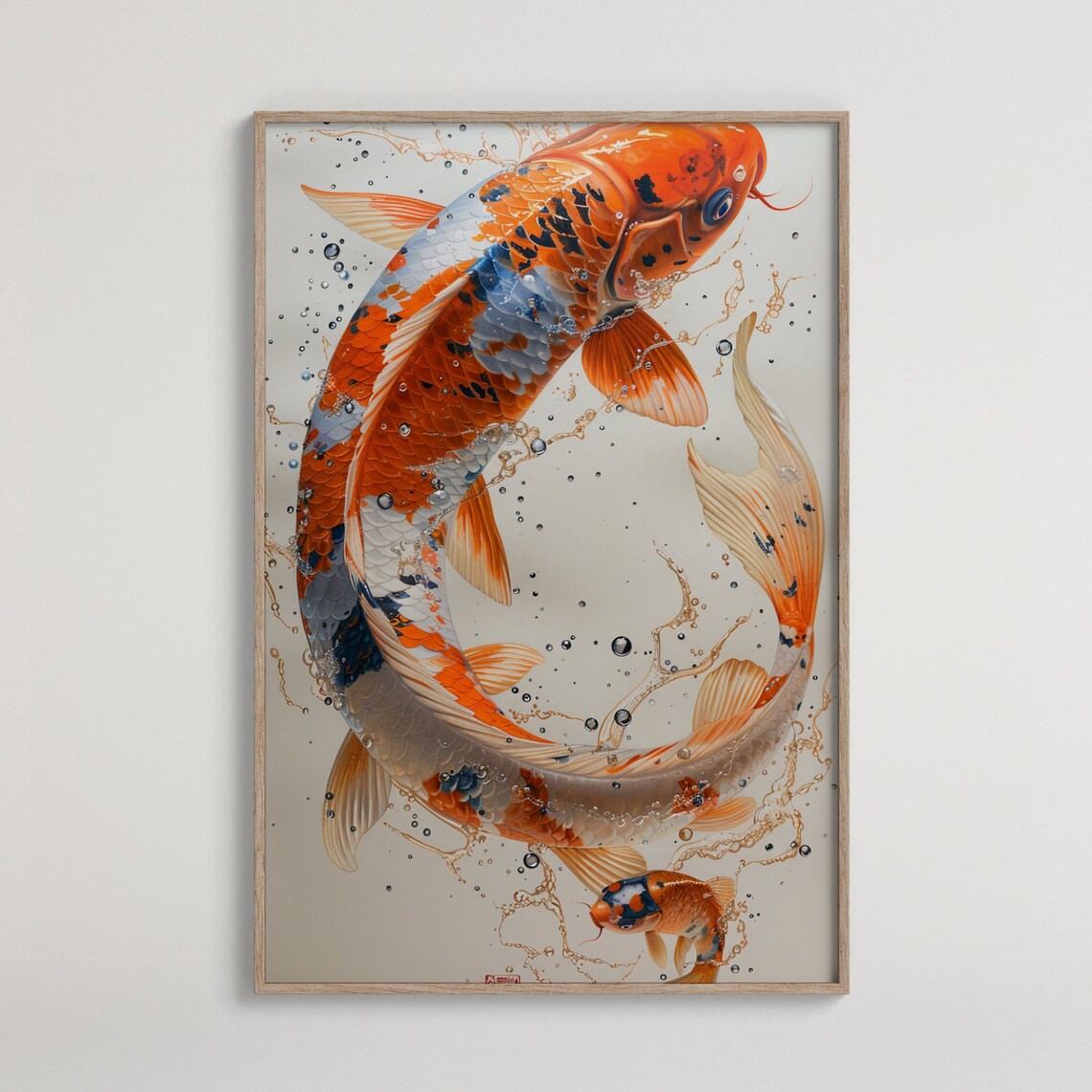 Koi Fish Art Print Vibrant Watercolor Fish Painting Digital Download ...