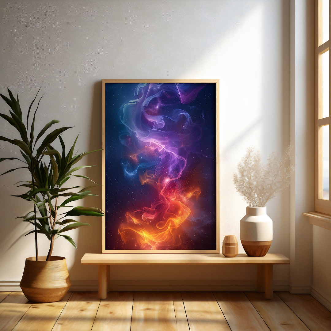 Cosmic Entity Abstract Art | Ethereal Nebula Design | Digital Print ...