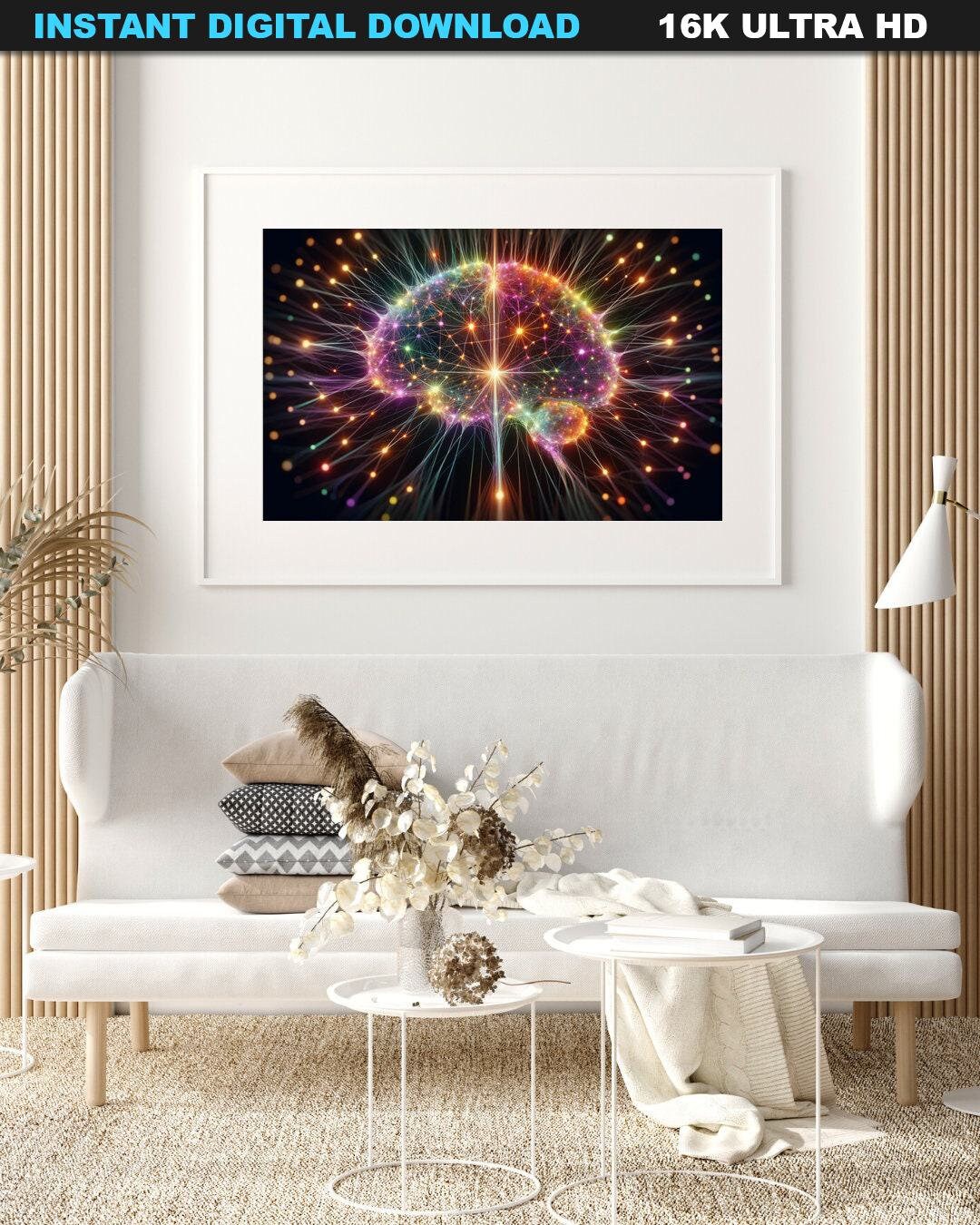 Neurodiversity Brain Art | Colorful Synapse Wallpaper | Neurodivergence ...