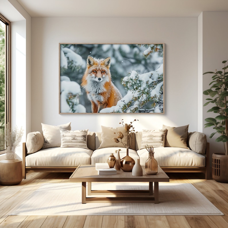 Winter Fox Portrait | Snowy Forest Animal | Wildlife Photography Print ...