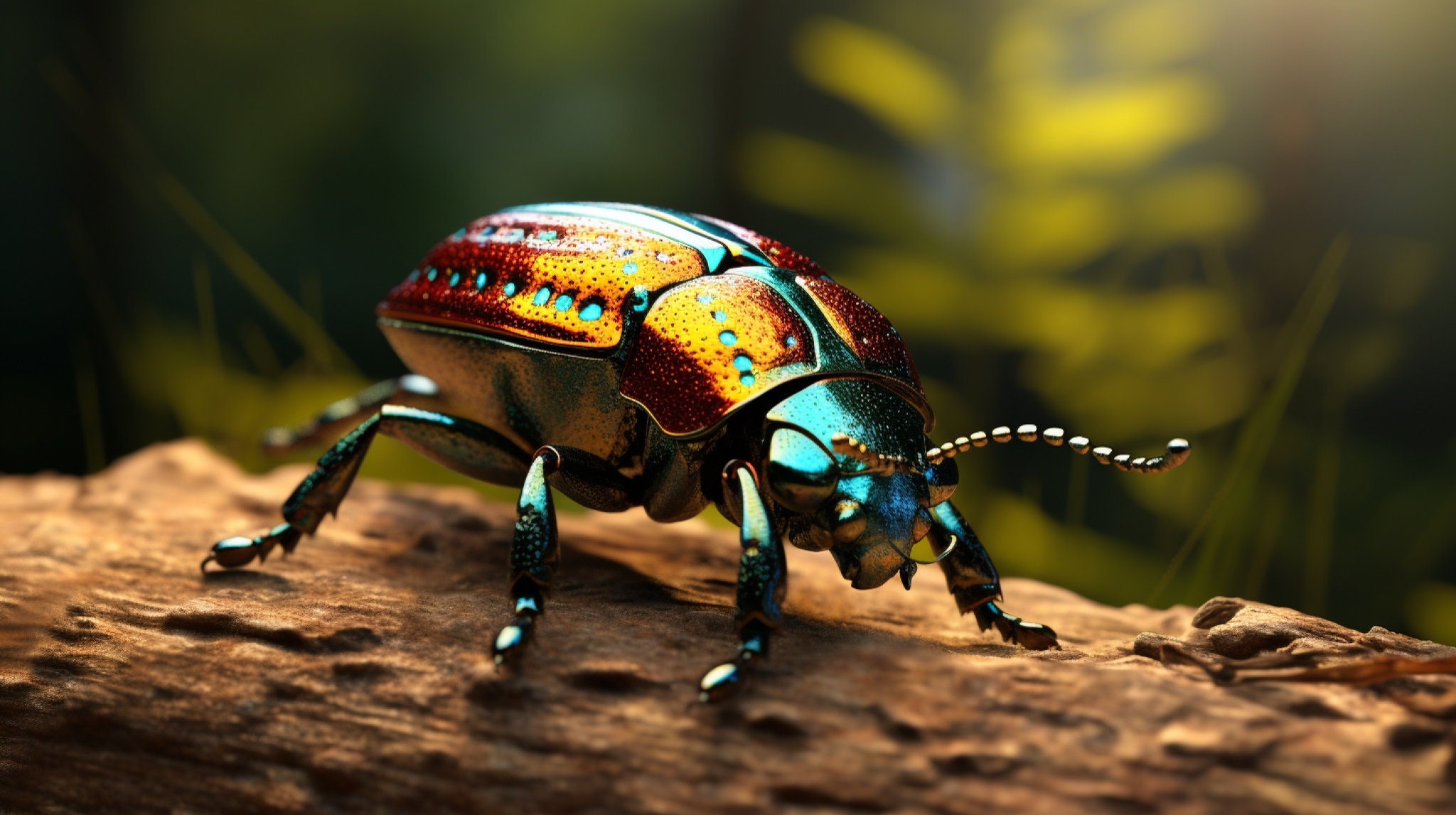 Autumn Season Bug Art Vibrant Beetle Illustration Nature-inspired ...