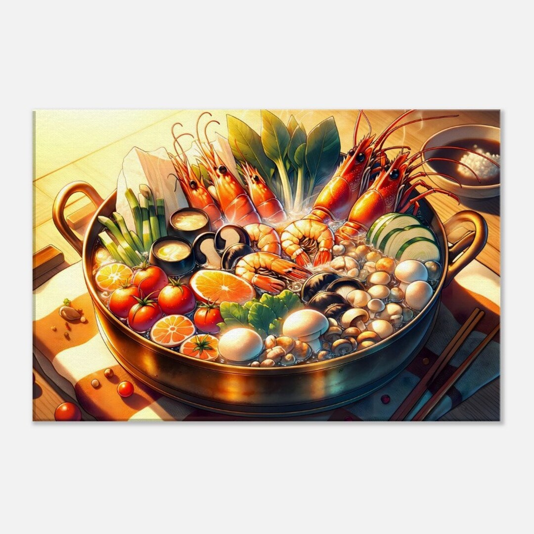 0.8 Canvas Print Nihon No Umami Vibrant Japanese Seafood - Etsy