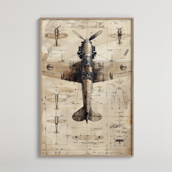Airplane Design Drawing - Etsy