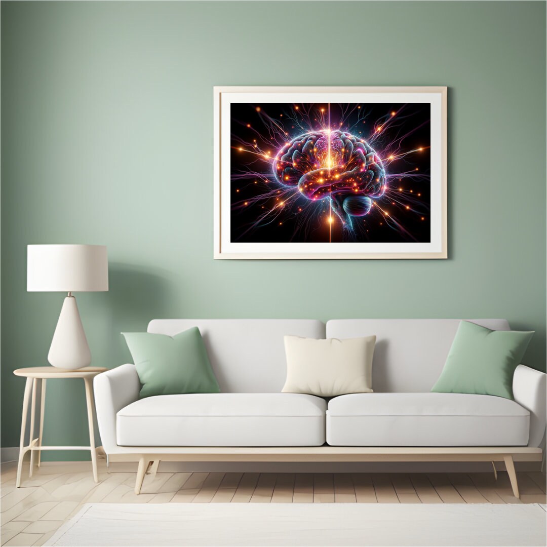 Neurodiversity Brain Art Electric Synapse Wallpaper Vibrant Mind ...