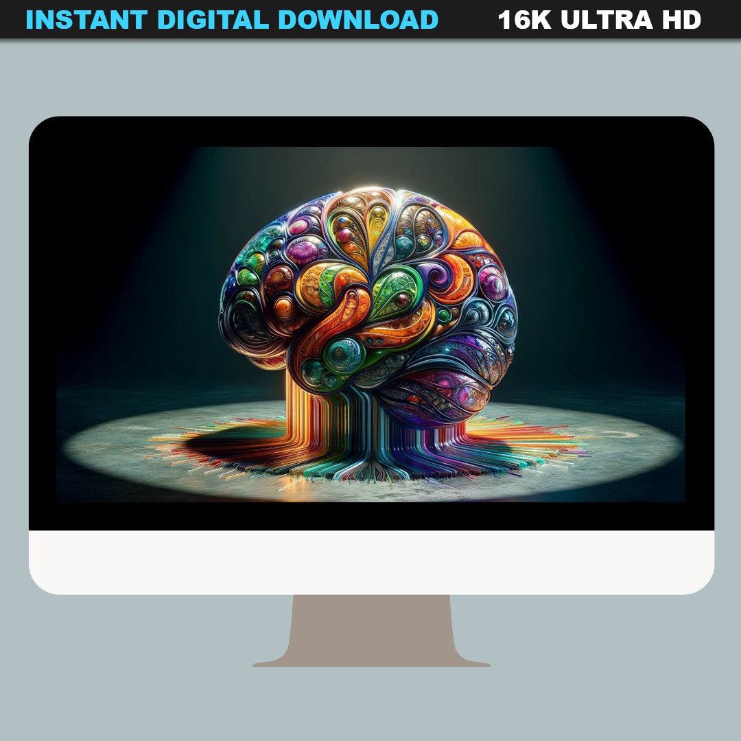 Neurodiversity Abstract Brain Art | Colorful Mind Conceptual Wallpaper ...