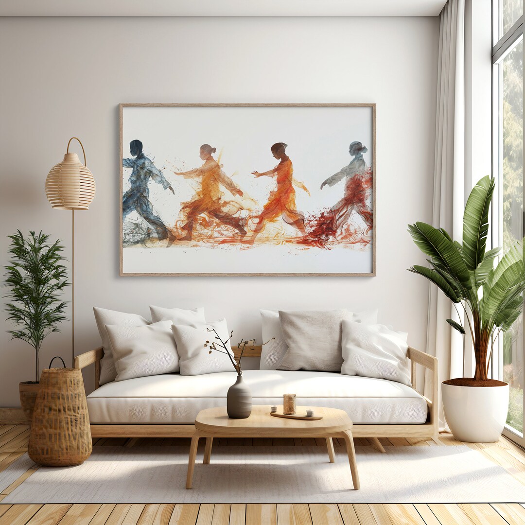 Dynamic Polychromatic Figures | Abstract Watercolor Art | Movement ...