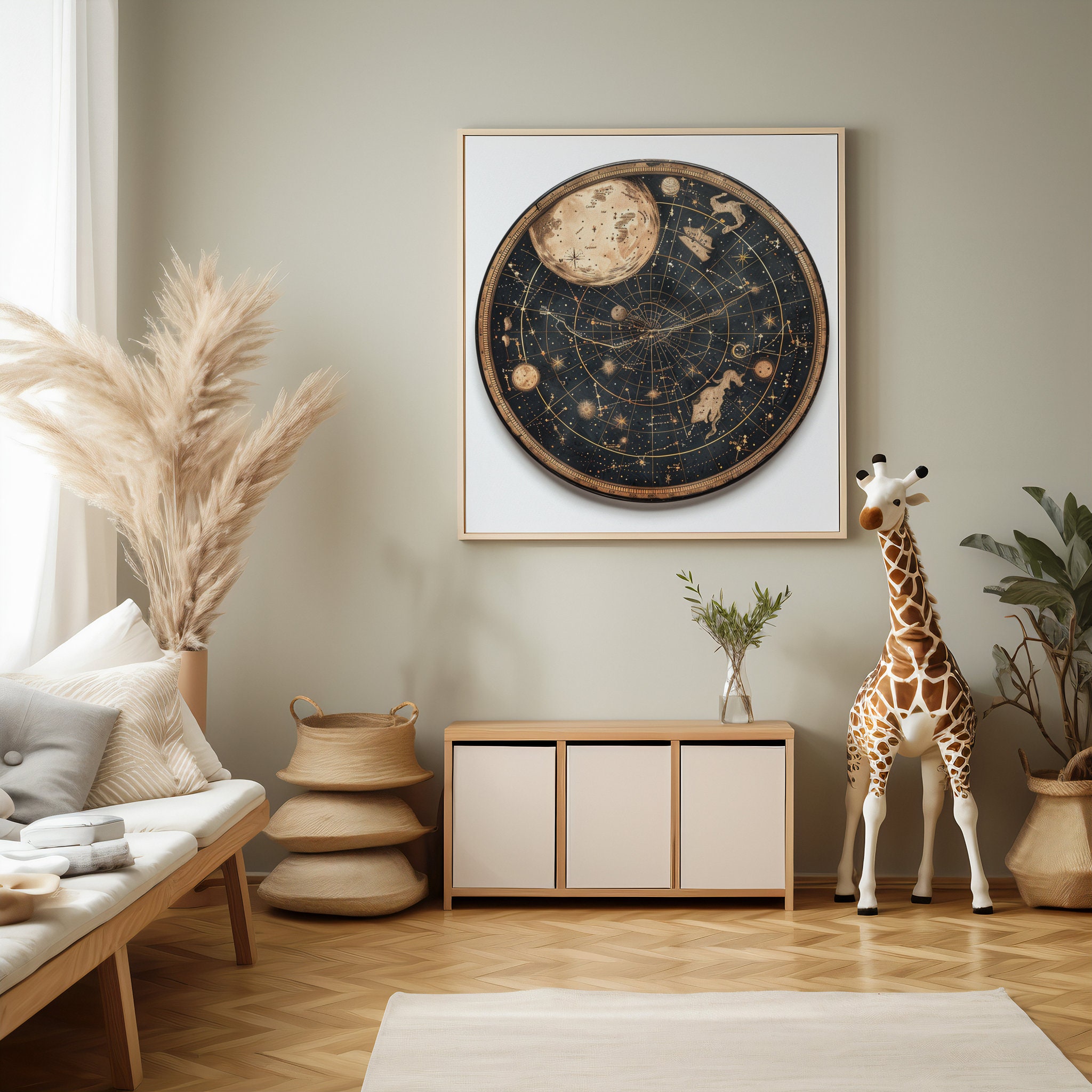 Antique Celestial Map Digital Print Vintage Star Chart Art Astronomy ...