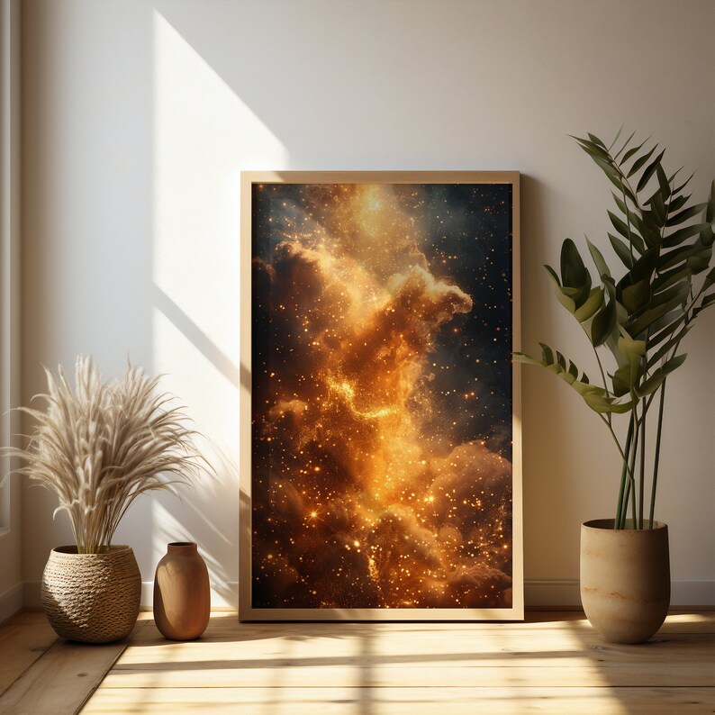 Cosmic Horse Nebula Art Majestic Stallion in Stars Space Equine Digital ...