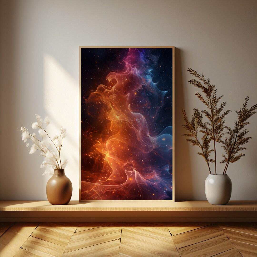 Celestial Phenomena Digital Art | Cosmic Energy Flow | Abstract Starry ...