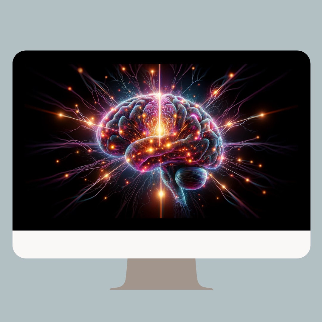 Neurodiversity Brain Art Electric Synapse Wallpaper Vibrant Mind ...