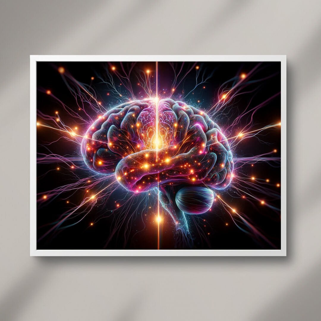 Neurodiversity Brain Art Electric Synapse Wallpaper Vibrant Mind ...