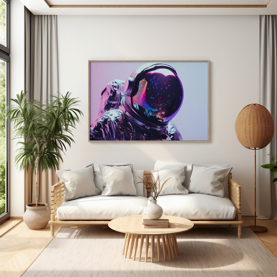 Cosmic Astronaut Art | Vibrant Space Explorer Digital Print | Galactic ...