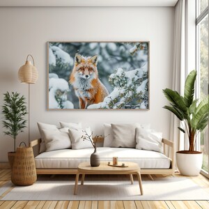 Winter Fox Portrait | Snowy Forest Animal | Wildlife Photography Print ...