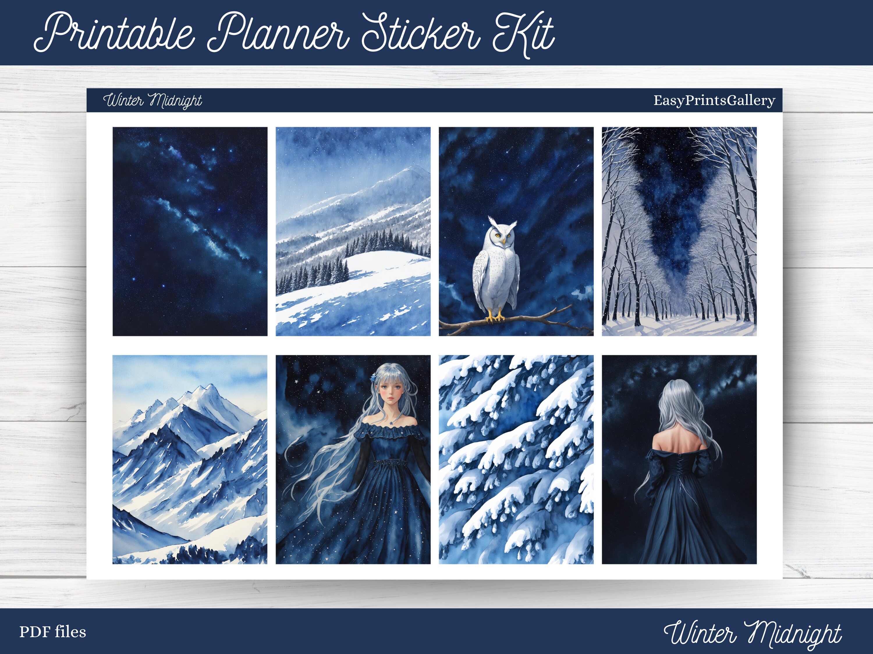 Winter Printable Planner Stickers, Weekly Journal Stickers Kit, Erin ...