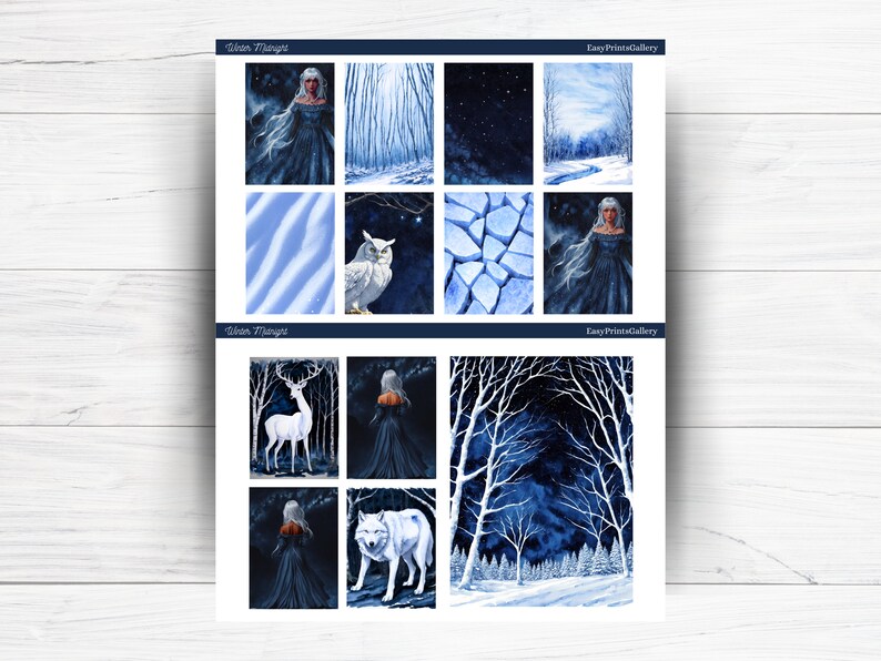 Winter Printable Planner Stickers, Weekly Journal Stickers Kit, Erin ...