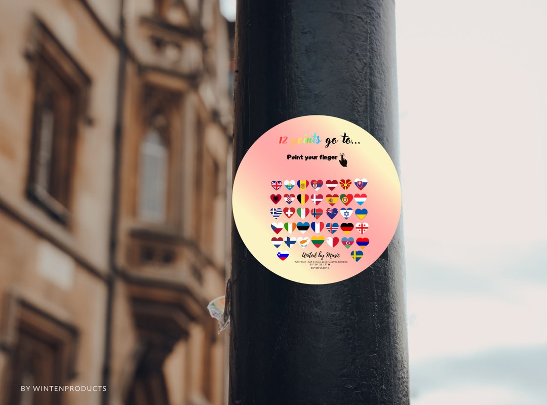Eurovision Sticker Eurovision Songcontest 2024 Bubble-free Stickers ...