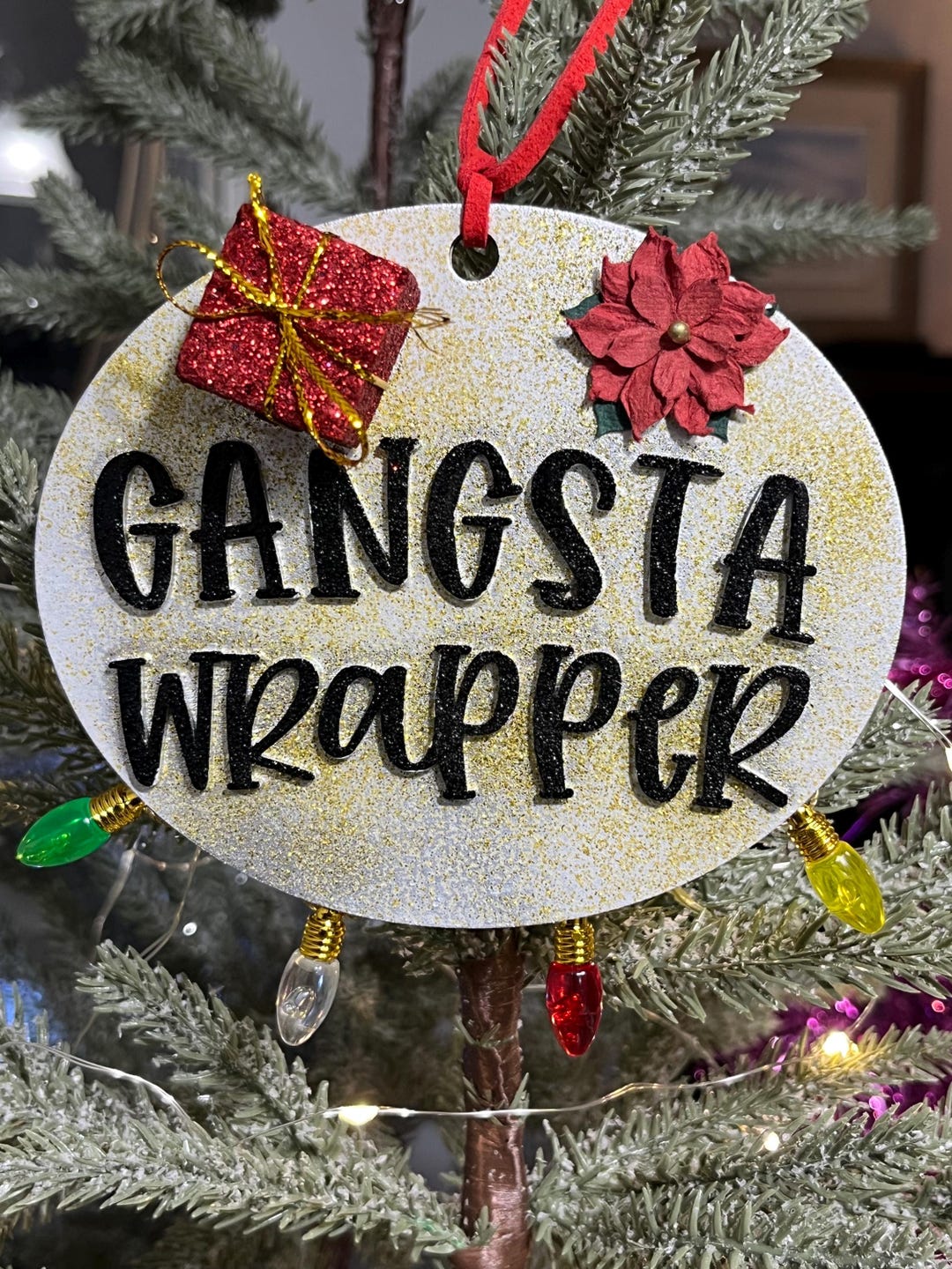 Gansta Wrapper LARGER Than Life Big Bling Ornament - Etsy