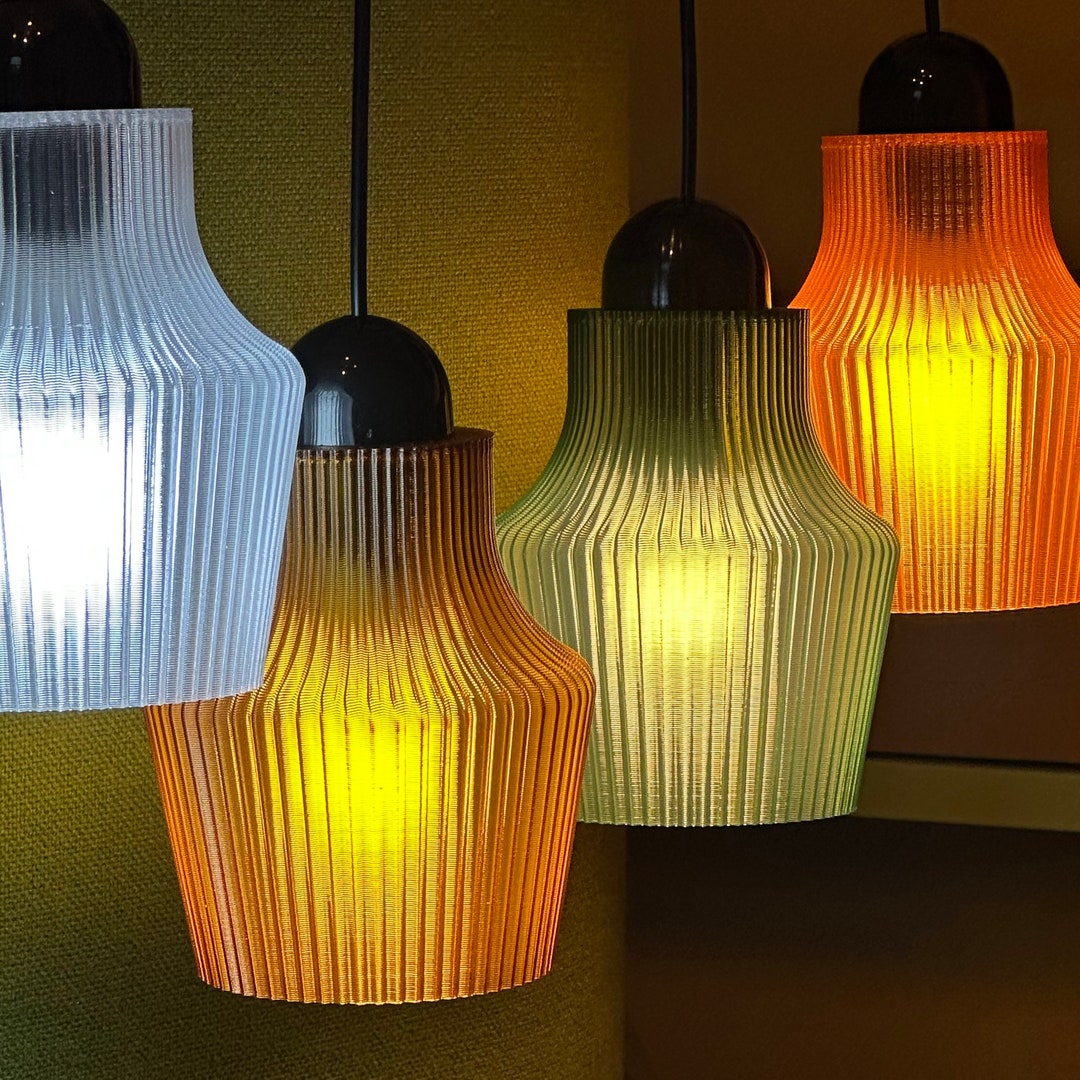 MARO Pendant Lampshade | 3D Printed | Retro Minimal Design | Hanging ...