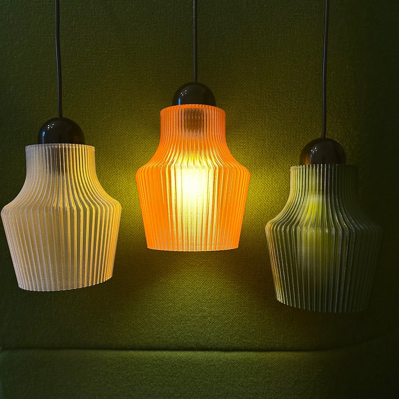 MARO Pendant Lampshade | 3D Printed | Retro Minimal Design | Hanging ...