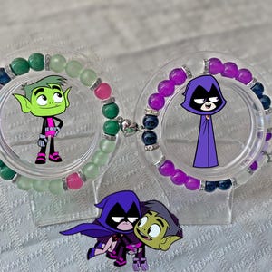 Matching Beastboy and Raven Bracelets for Friends, Family and Couples ...