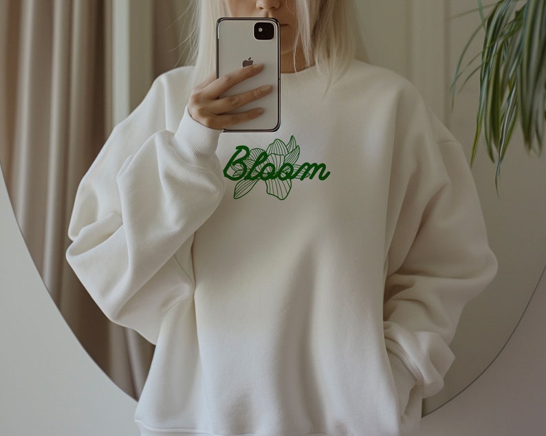 Bloom Sweatshirt / Spring Flowers / Gardening Crewneck / Garden Lover ...