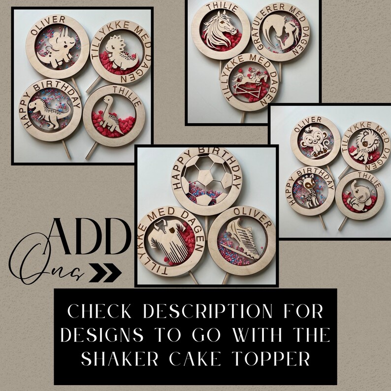 BASIC Interchangeable Shaker Cake Topper Base | Laser File Design ...