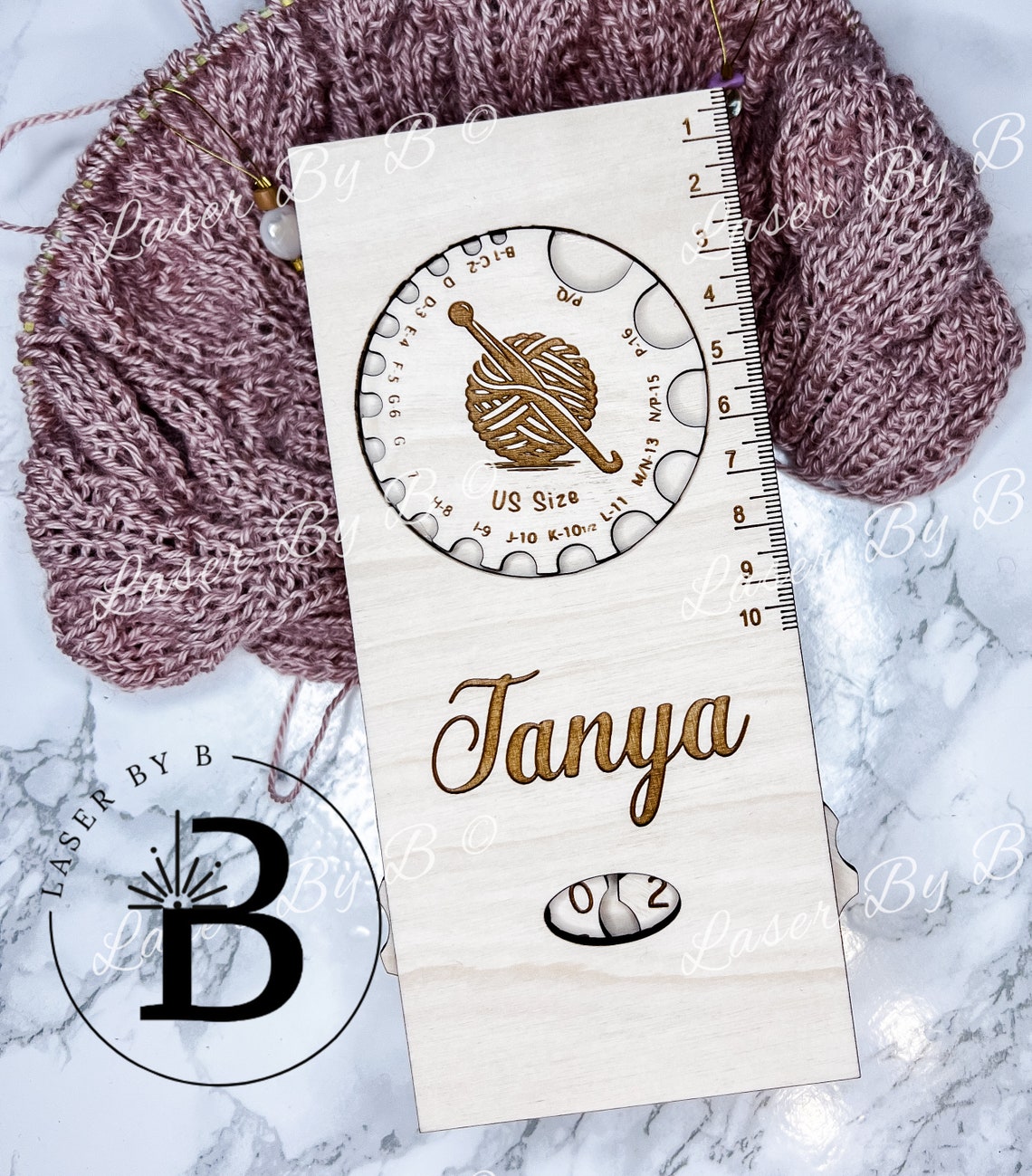 Crochet Tool Box With Integrated Gauge | Adjustable Counter & Measurer ...