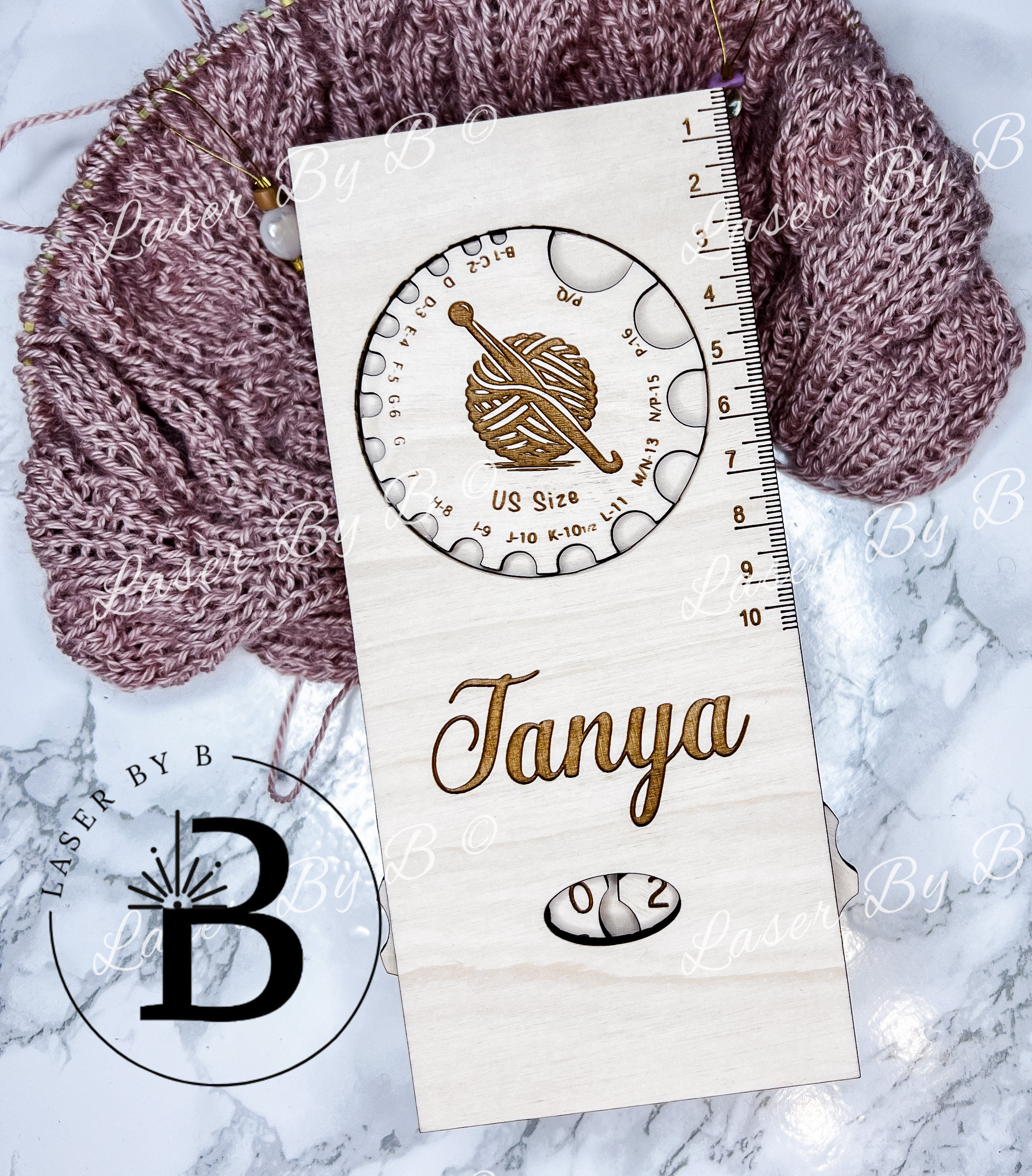 Crochet Tool Box With Integrated Gauge | Adjustable Counter & Measurer ...