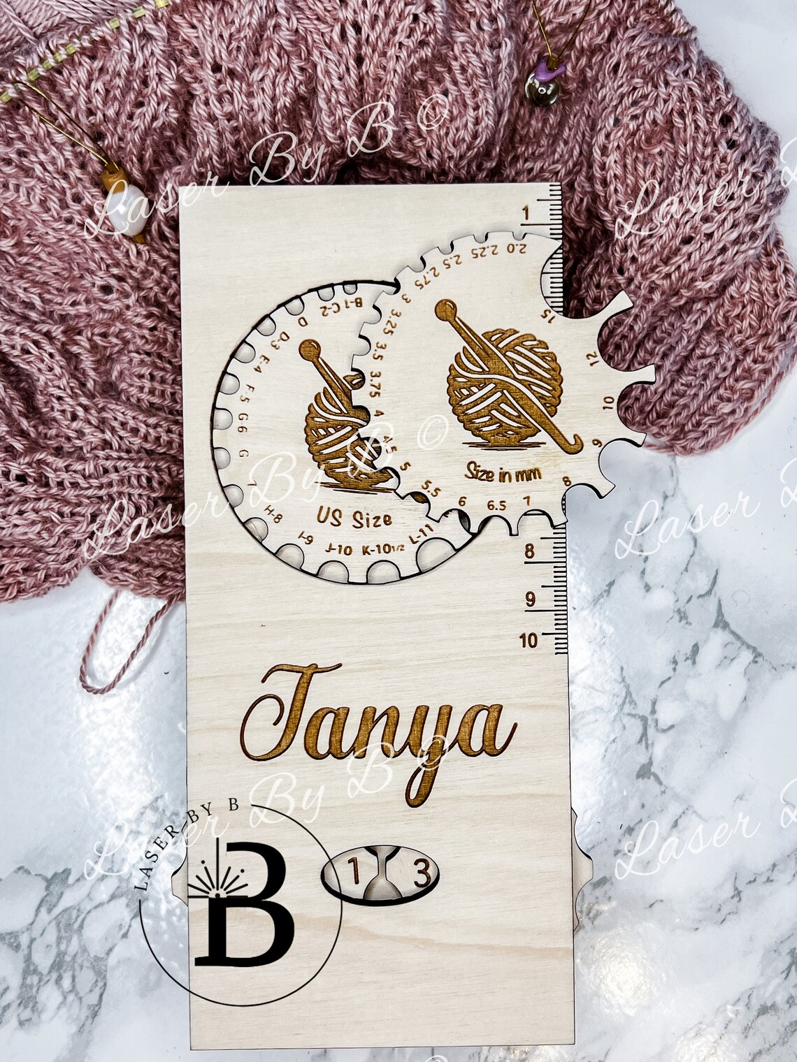 Crochet Tool Box With Integrated Gauge | Adjustable Counter & Measurer ...