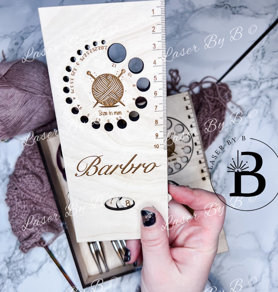Knitting Toolbox SVG File | Needle Gauge and Stitch Counter (digital ...