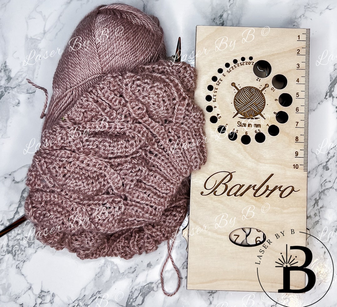 Knitting Toolbox With Needle Gauge & Stitch Counter Lid | Includes ...