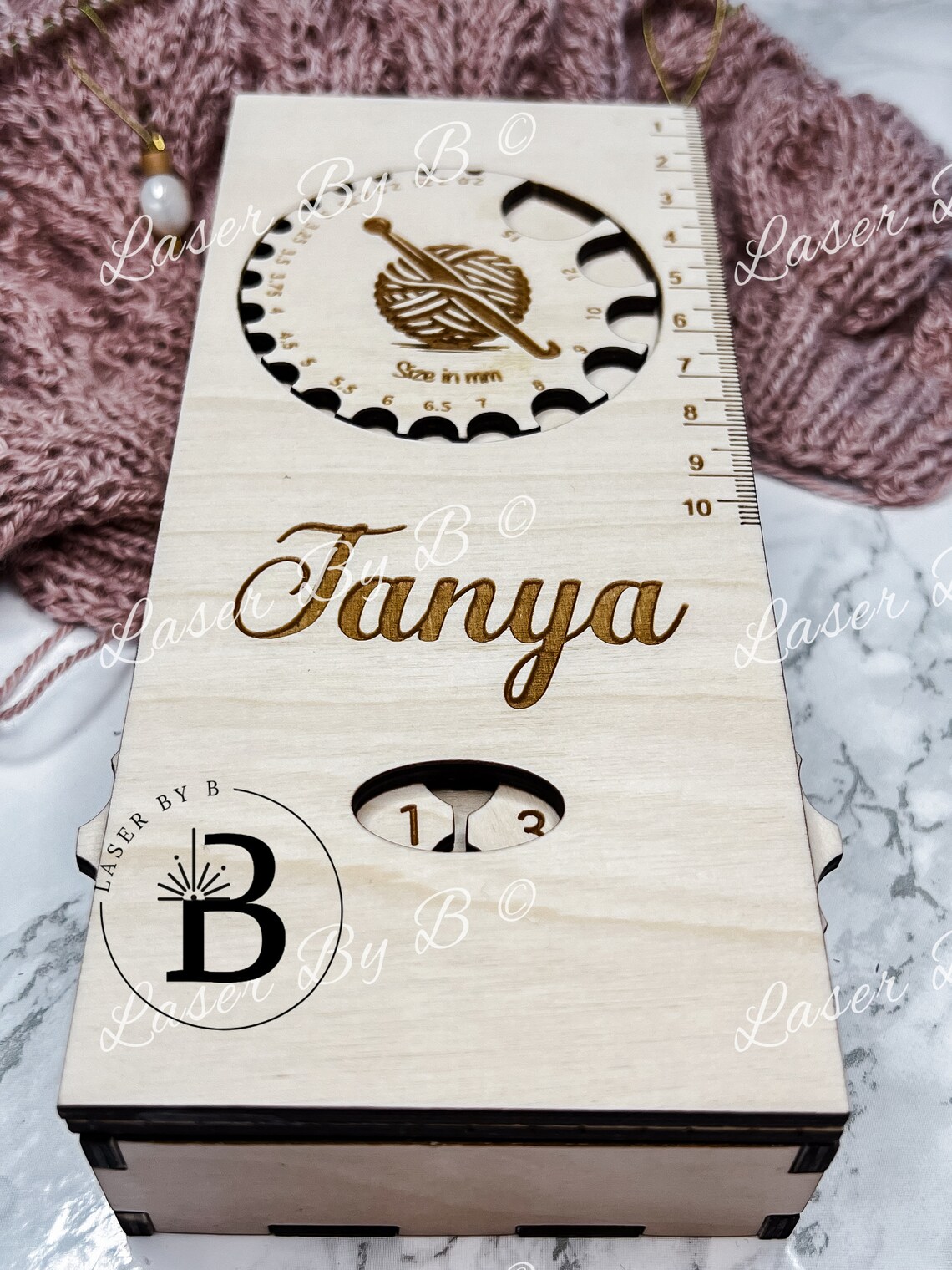 Crochet Tool Box With Integrated Gauge | Adjustable Counter & Measurer ...