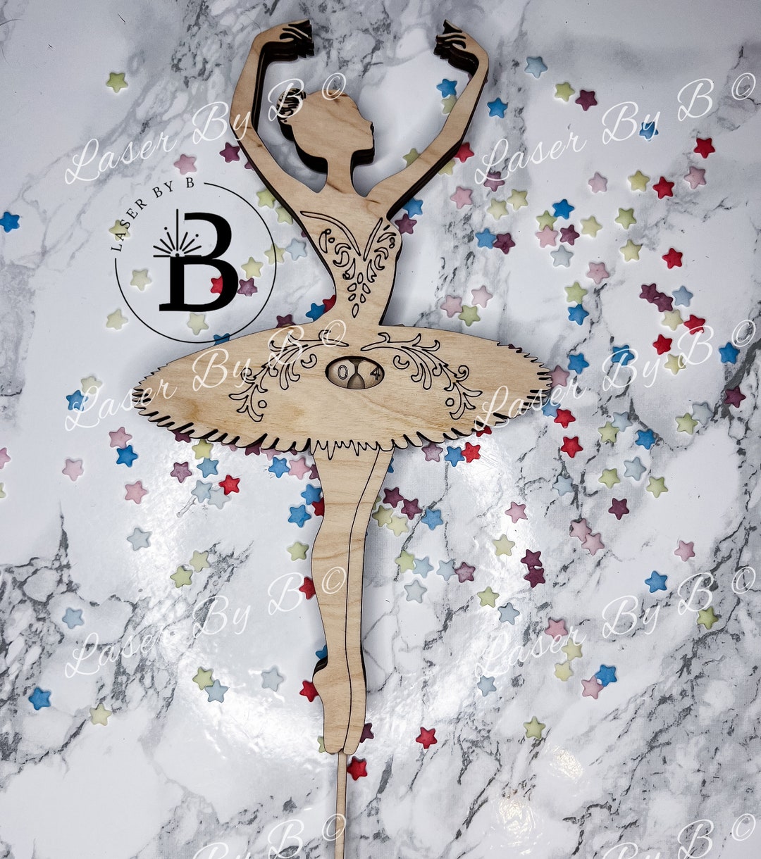 Elegant Ballerina Cake Topper Laser File | Adjustable Age, Timeless ...