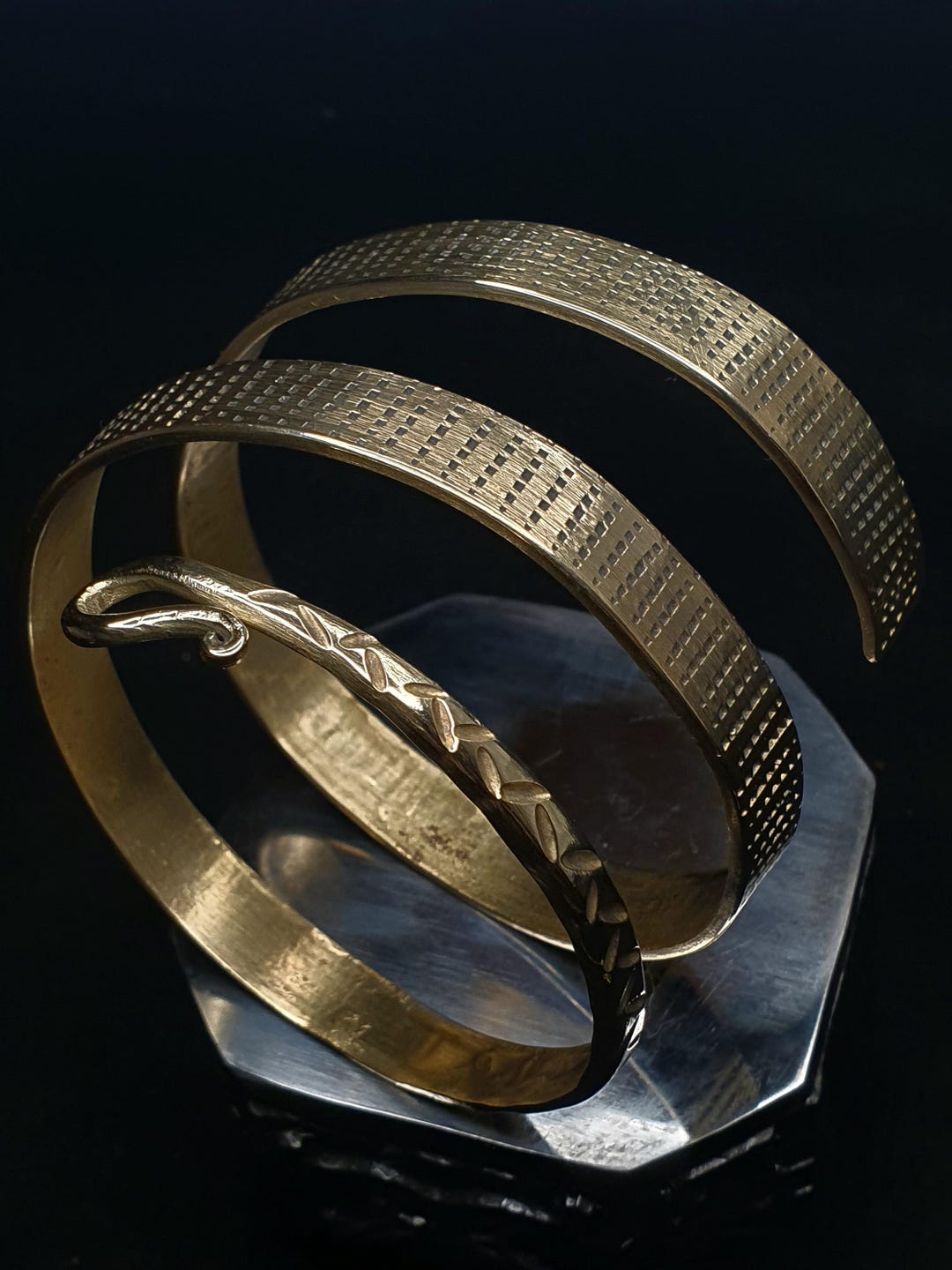 Viking Bangle Denmark 9th Century Early Medieval Jewelry Brass Silver ...