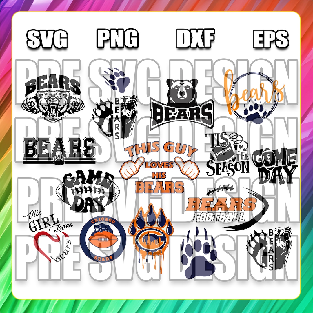 Chicago Bearss Football SVG PNG Bundle, Svg Sports Files, Svg for ...