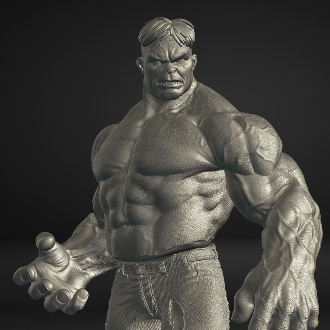 Marvel Hulk STL File, 3D Digital Printing STL File for 3D Printers ...