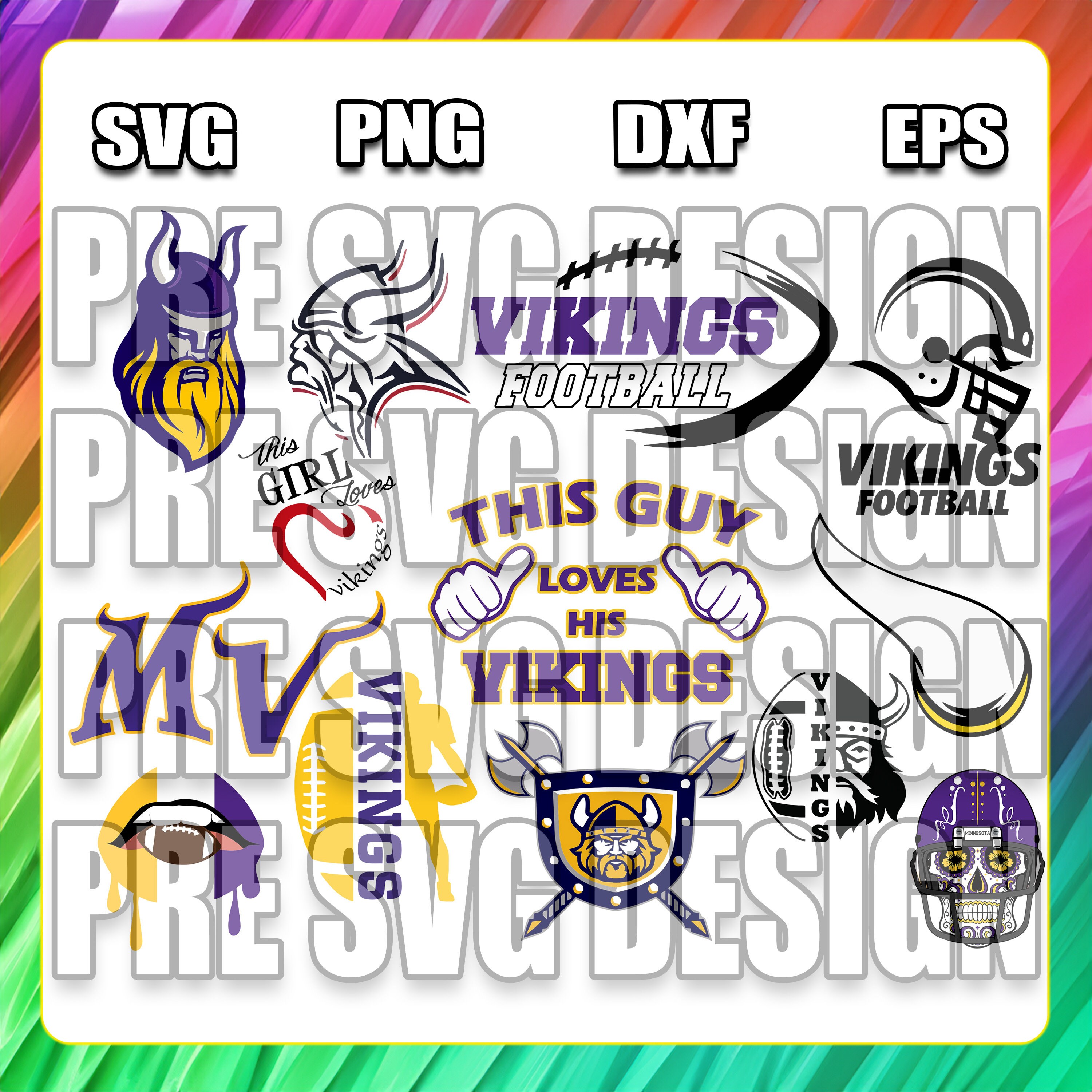Minnesota Vikinngs Football SVG PNG Bundle, Svg Sports Files, Svg for ...