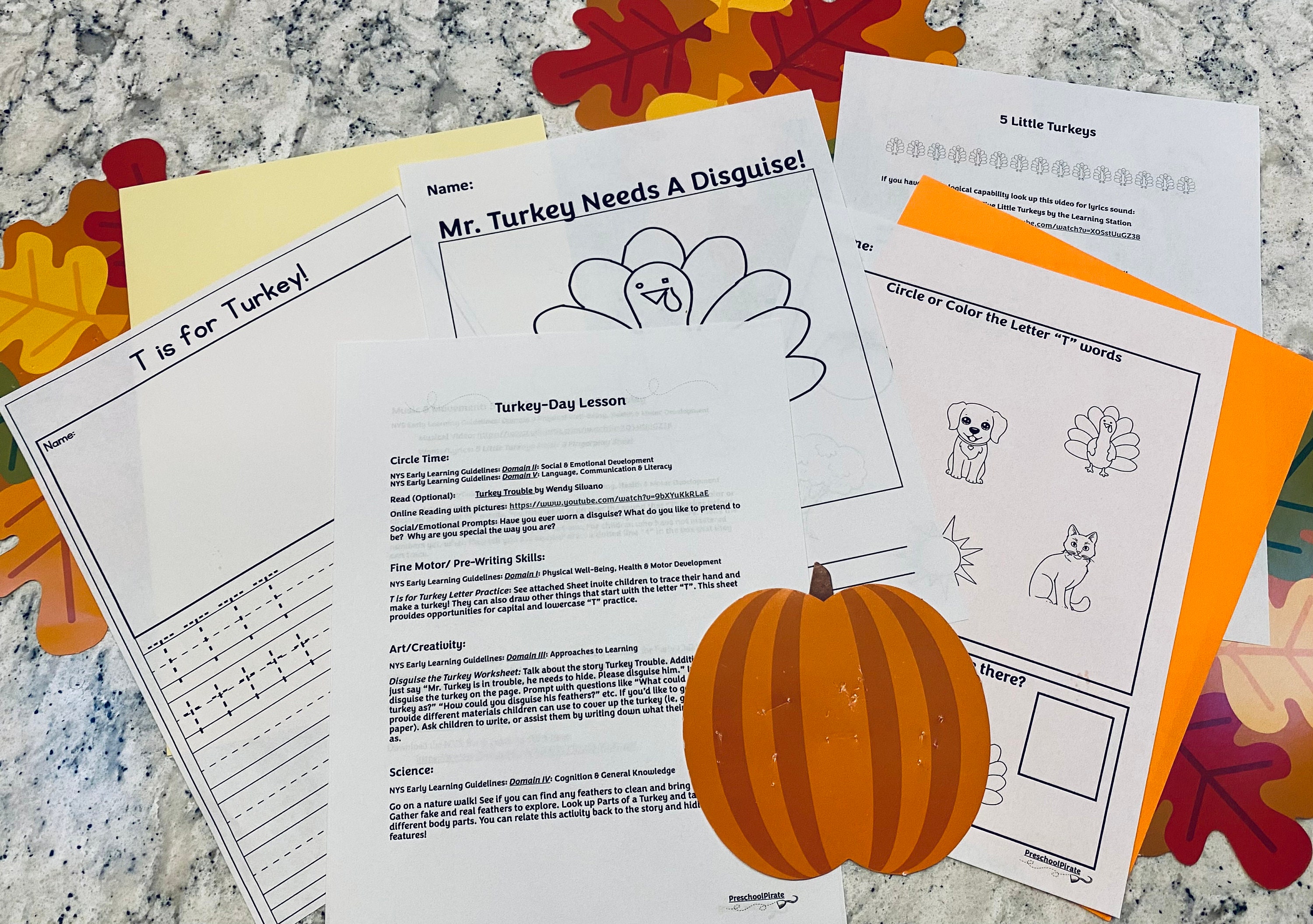 Turkey Day Lesson Plan & Worksheets - Etsy