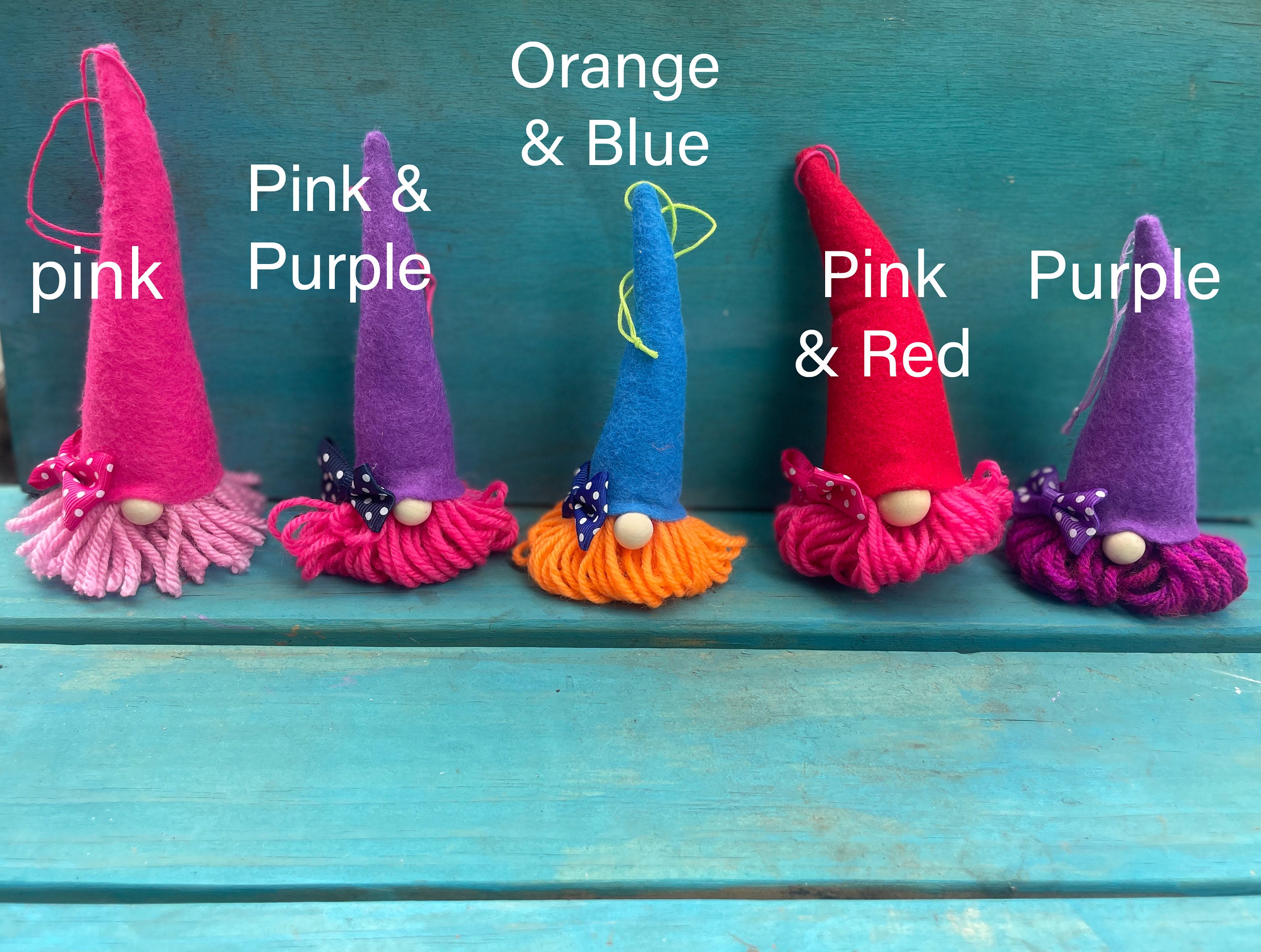 Handmade Gnomes, Felt & Yarn Gnomes, Plush Gnomes, Colorful Gnomes ...