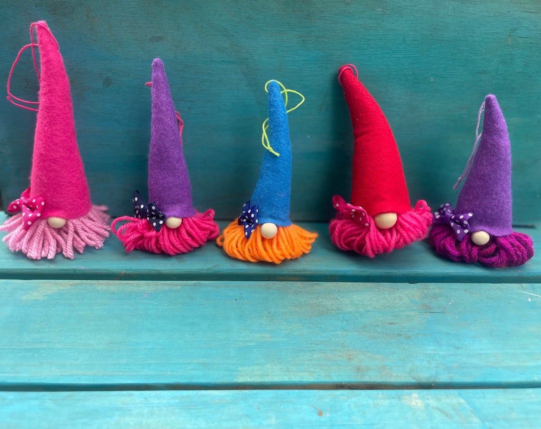 Handmade Gnomes, Felt & Yarn Gnomes, Plush Gnomes, Colorful Gnomes ...