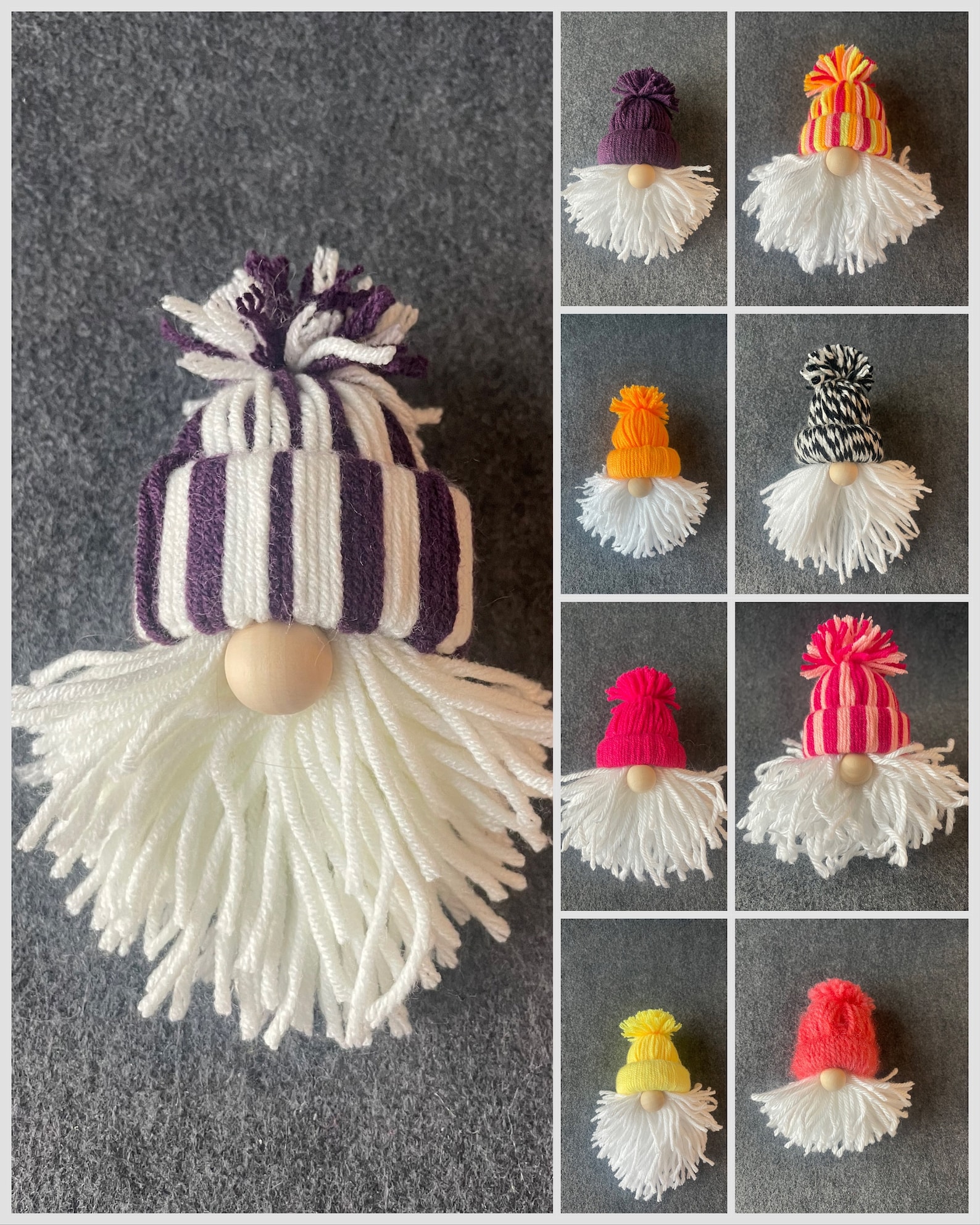 Handmade Yarn Gnomes - Etsy