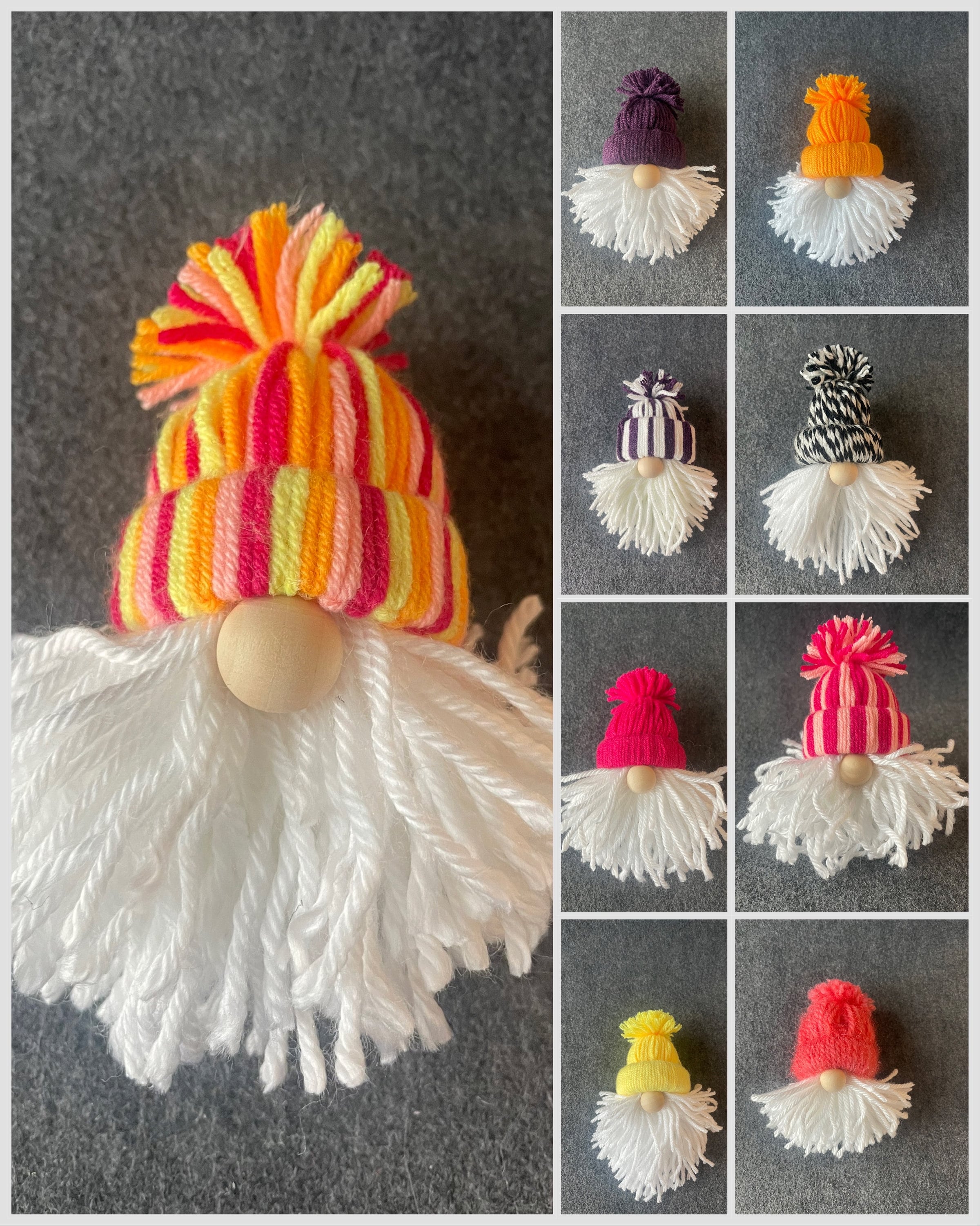 Handmade Yarn Gnomes - Etsy