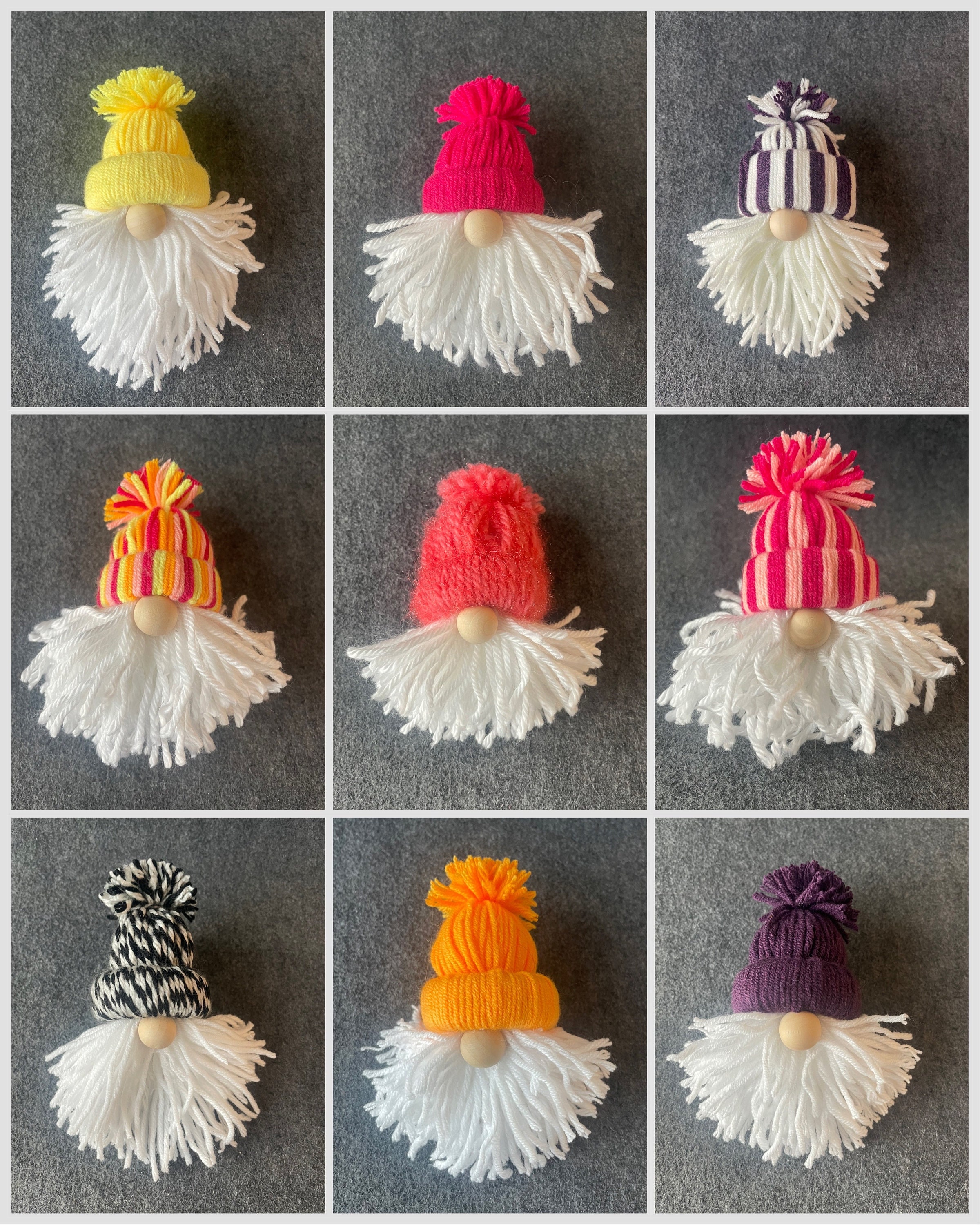 Handmade Yarn Gnomes - Etsy