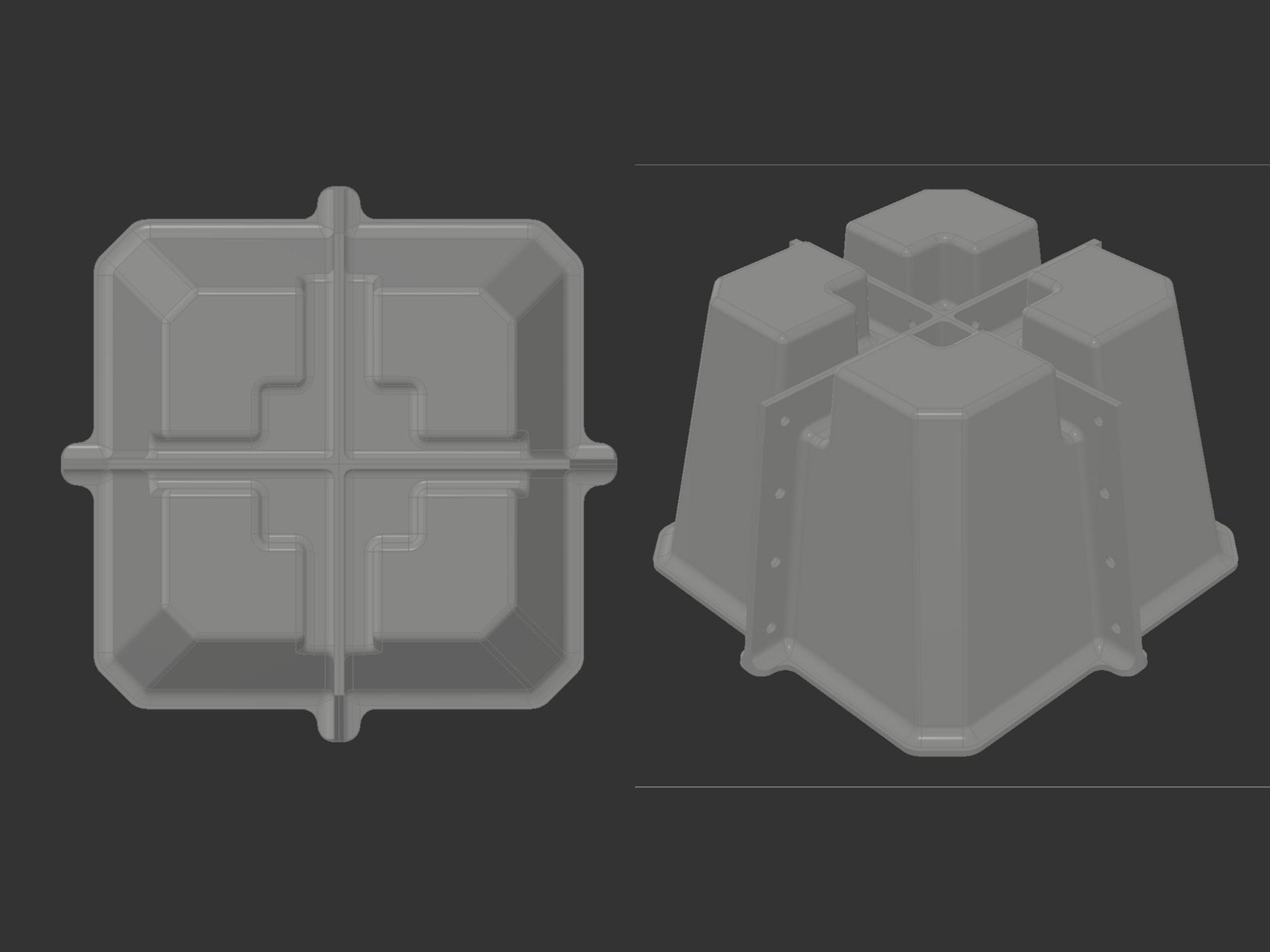 Mold for Casting of Deck Blocks Made of Concrete, 3D Print File ...
